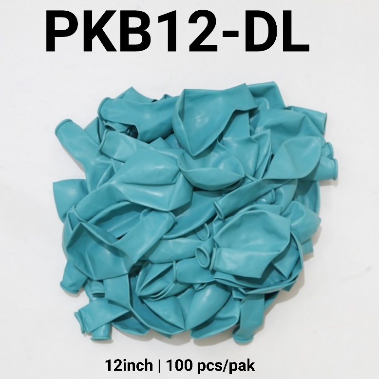 Jual PKB12-DL Balon latex 12inch 1 pak isi 100 doff tebal biru hijau ...