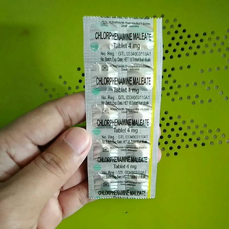Jual CHLORPHENAMINE MALEATE (CTM) TABLET GENERIK (OBAT ALERGI, GATAL ...
