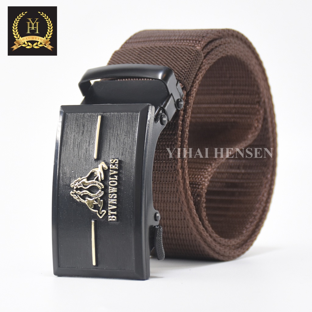 Jual [Y&H] Ikat Pinggang Pria Canvas Nylon Belt Nylon Canvas Sabuk Pria Nylon Kepala Logam Besi ...