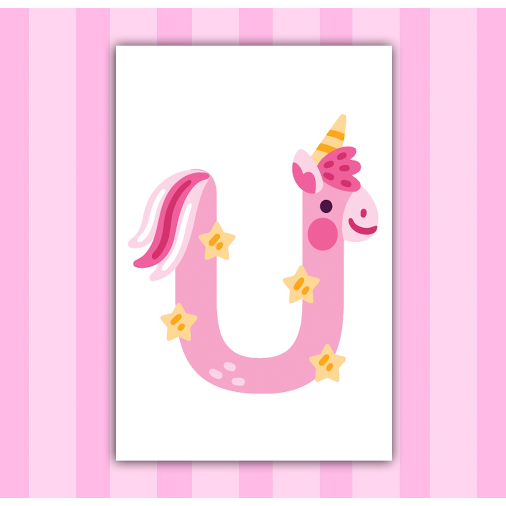 Jual Custom Poster Kayu Huruf Alphabet Anak Dekorasi Walldecor | Shopee ...