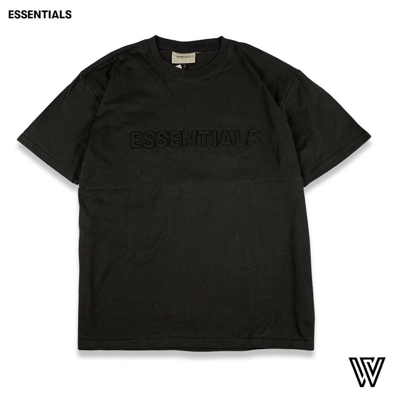 Jual Essentials Front 3D Logo Black T-Shirt | Shopee Indonesia