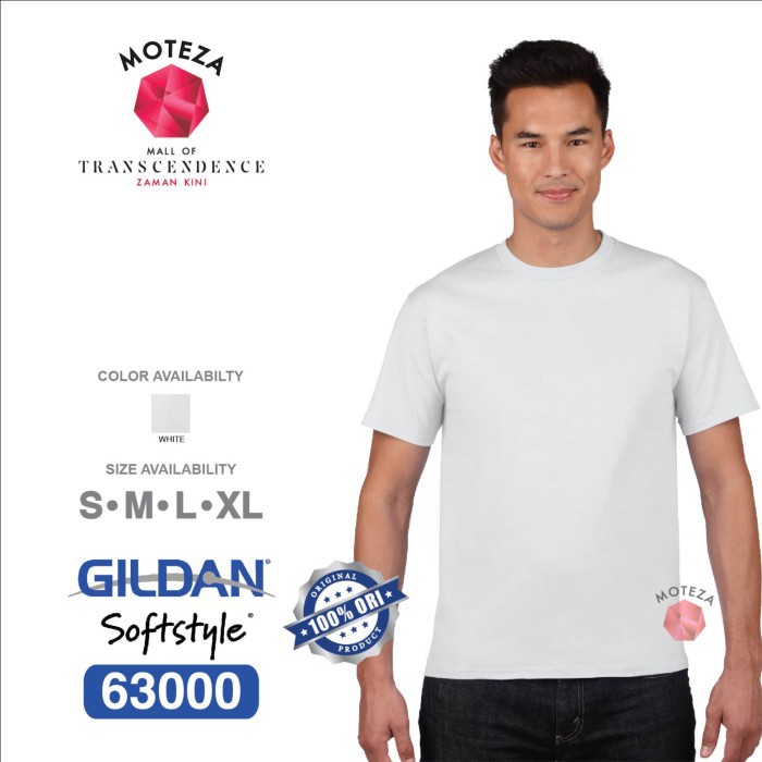 Jual Moteza Kaos Polos Combed 30s Original - GILDAN Softstyle 63000 ...