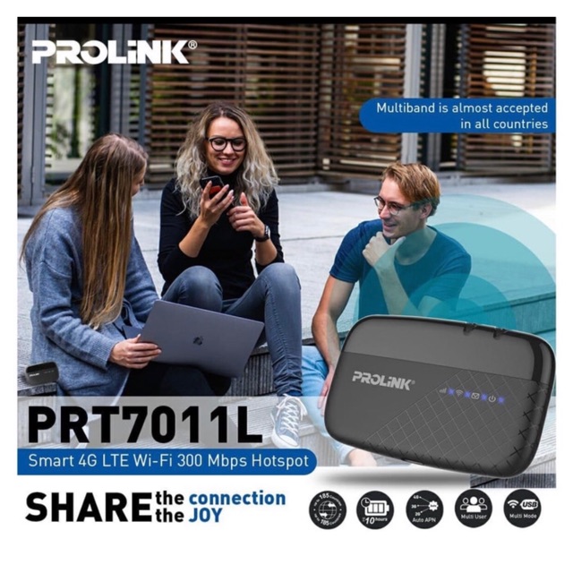 Jual Modem Wifi PROLINK PORTABLE 4G LTE WIFI HOTSPOT [PRT7011L] - Hitam ...
