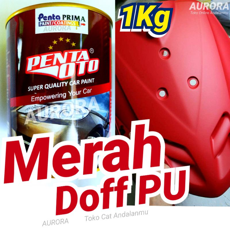 Jual Cat Merah Dop PU 1Kilo Scoopy Red Matte Matt Doff Dov Dof Penta ...