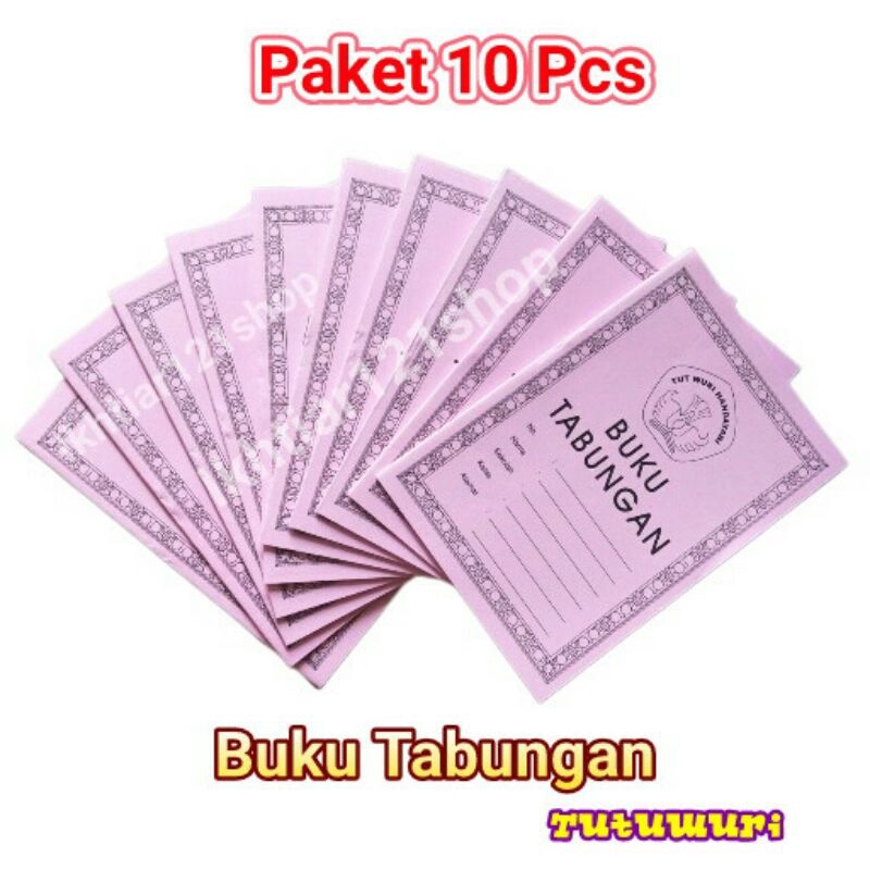 Jual Paket 10 Pcs Buku Tabungan Cover Buku Motif Warna Random | Shopee ...