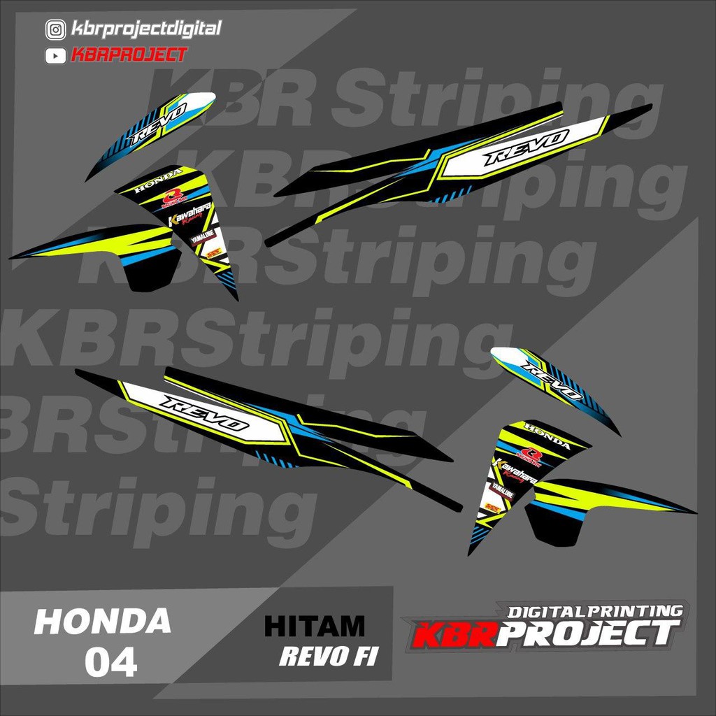 Jual (cod) Stiker Motor - Striping REVO FI NEW - Motor Honda List Motor ...