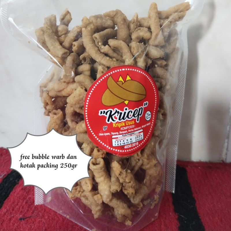 Jual Kripik usus ayam special original (Kricep) 250 gram | Shopee Indonesia