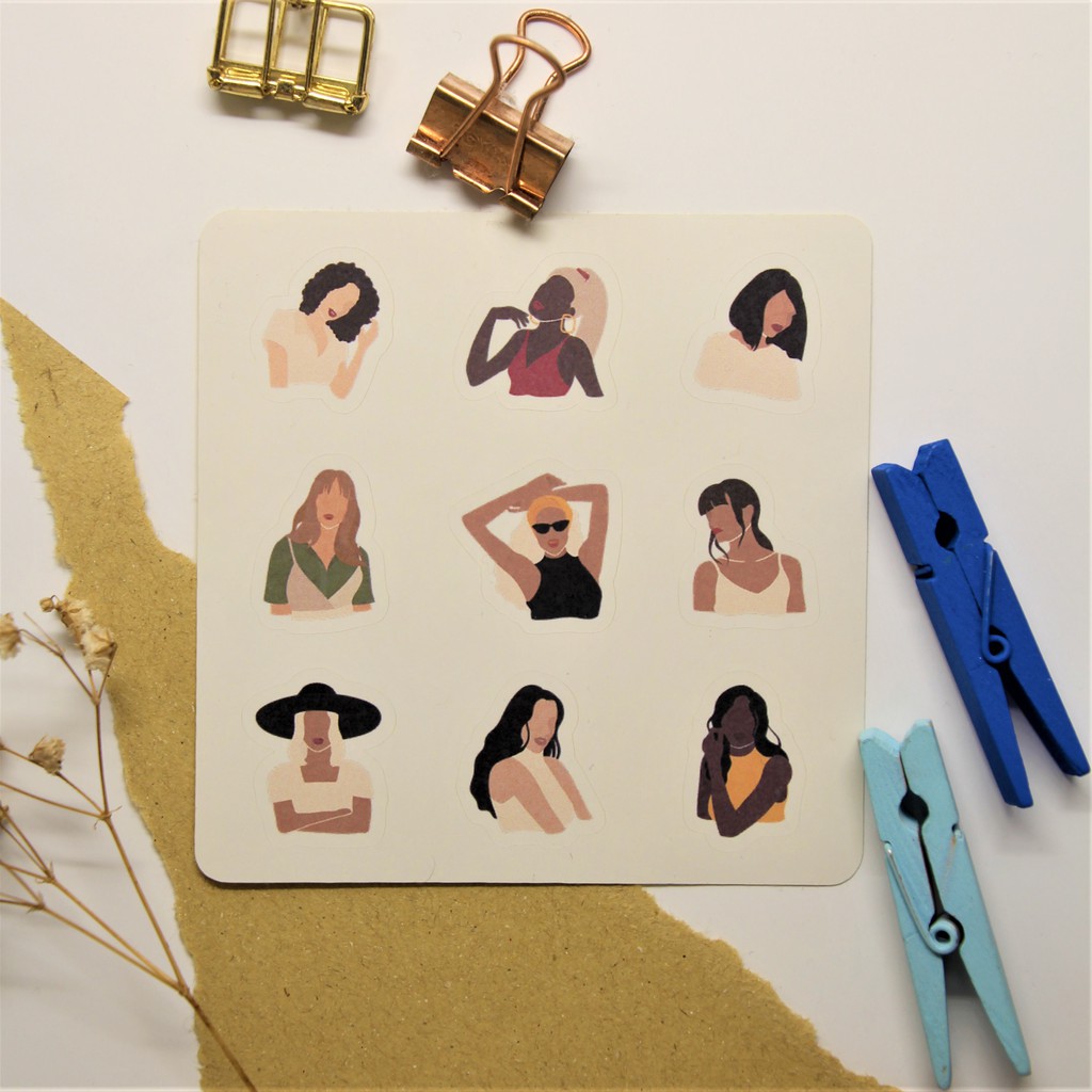 Jual Sticker Sheet (aesthetic girl 2) || siap tempel || printjunkiez ...