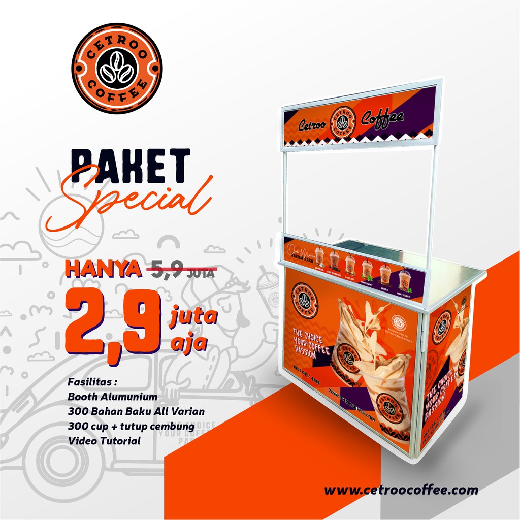 Jual PROMO FRANCHISE MINUMAN KOPI BOOTH PORTABLE CETROO COFFEE | Shopee ...