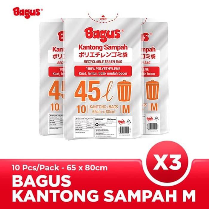 Jual Triple Packs Bagus Kantong Sampah M 10 Uk. 65 Cm X 80 Cm (45 L ...