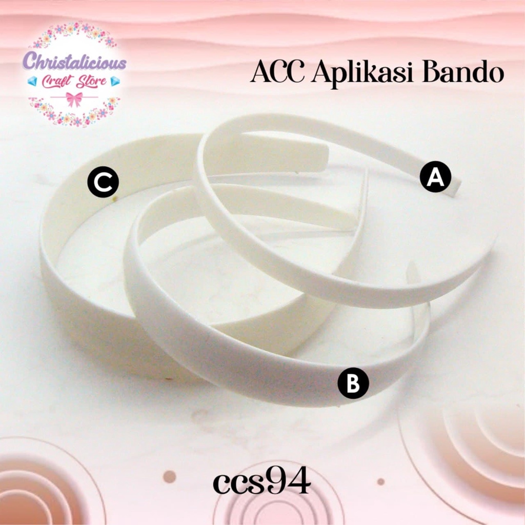 Jual Bando putih polos, bando elastis, bando bahan craft, bando lebar ...