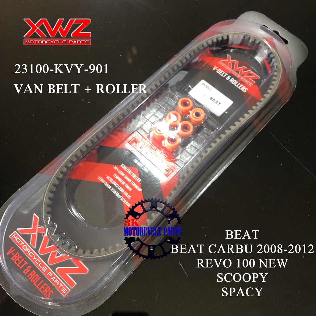 Jual VANBELT V-BELT V BELT VBELT SET + ROLLER 23100-KVY-901 BEAT SCOOPY ...
