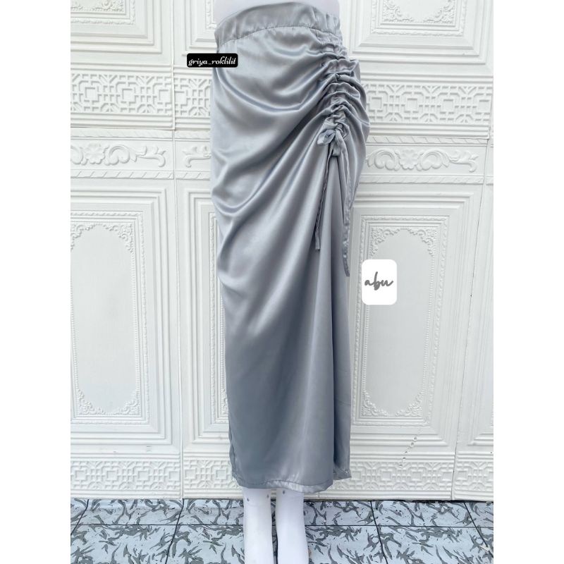 Jual ROK SERUT | KOREAN SKIRT | Rok Silk Model Serut | Velvet skirt ...
