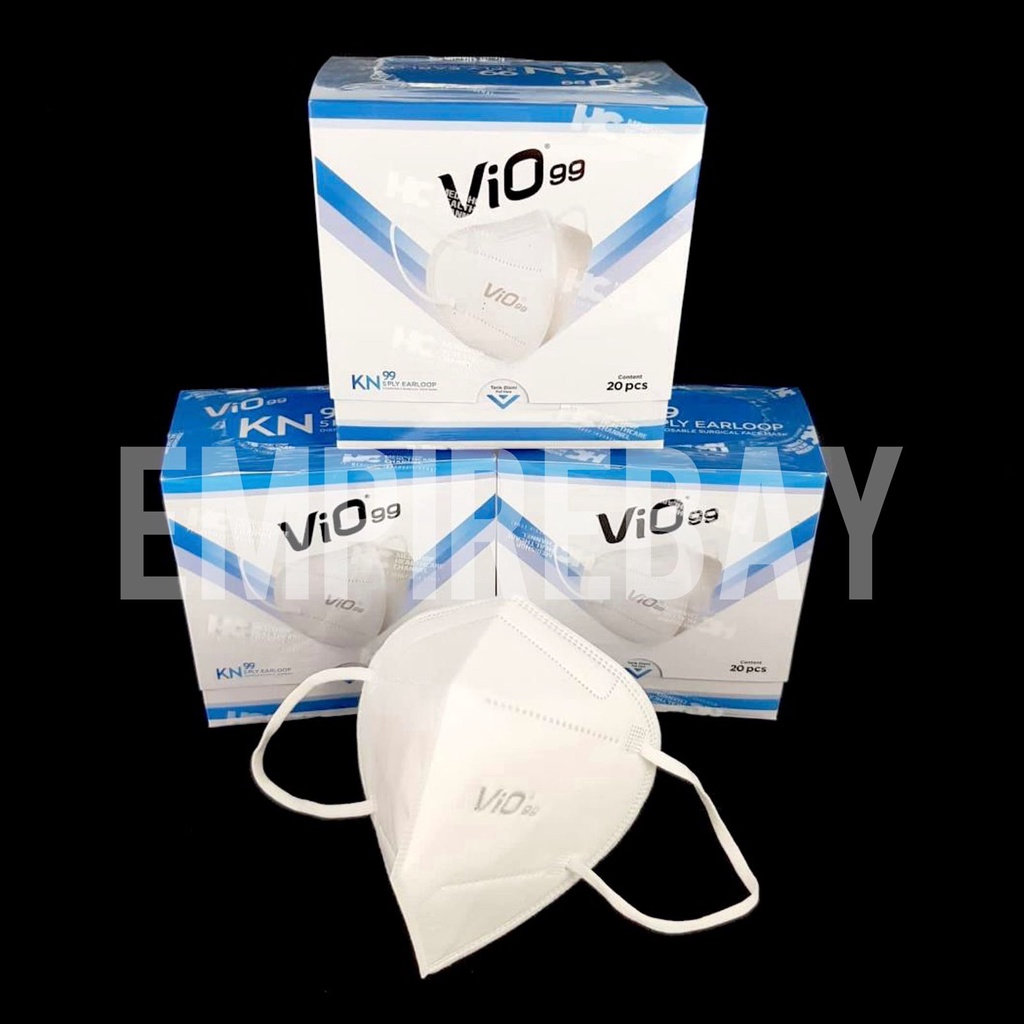 Jual Masker Medis Vio KN99 5 PLY 10 & 20 PCS Earloop KEMENKES Surgical ...