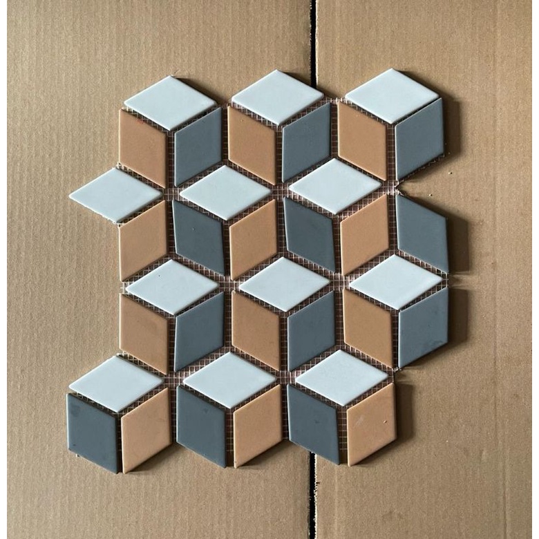 Jual mosaic keramik lantai | keramik mosaic dinding kubus | Shopee ...