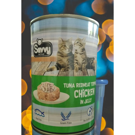 Jual SAVVY CAT WET FOOD TUNA CHICKEN 400GR | Shopee Indonesia