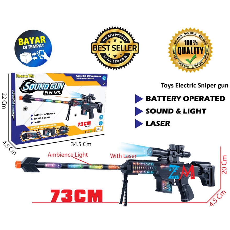 Jual Pistol Mainan Anak 17566 Lampu dan Suara - Toys Electric Sniper ...
