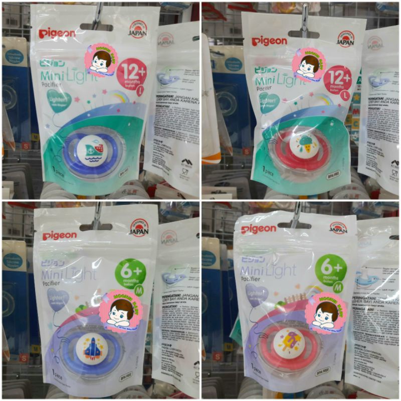 Jual Pigeon Mini Light Pacifier Size M, L ( 6 bln, 12 bln ) | Shopee ...