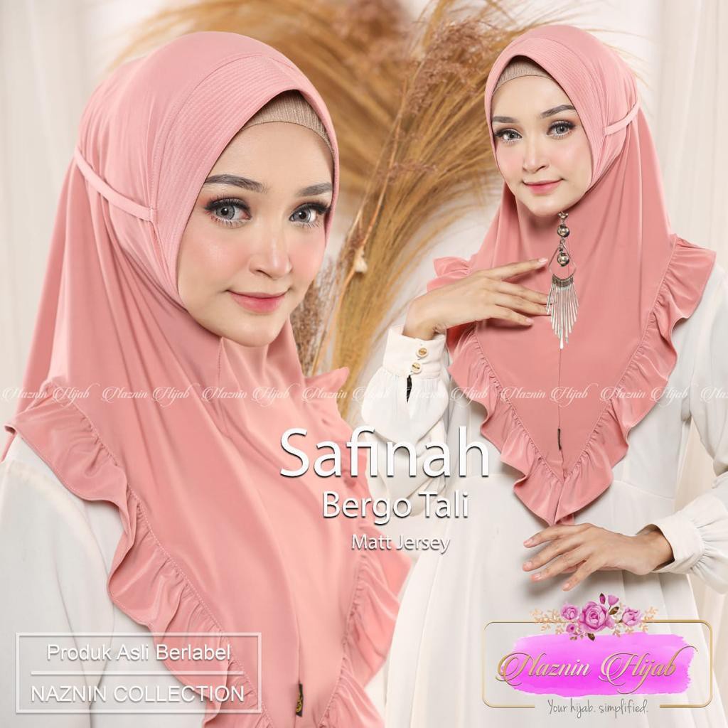 Jual Jilbab Instan Safinah Bergo Tali Ori Naznin Hijab BY QOID | Shopee ...