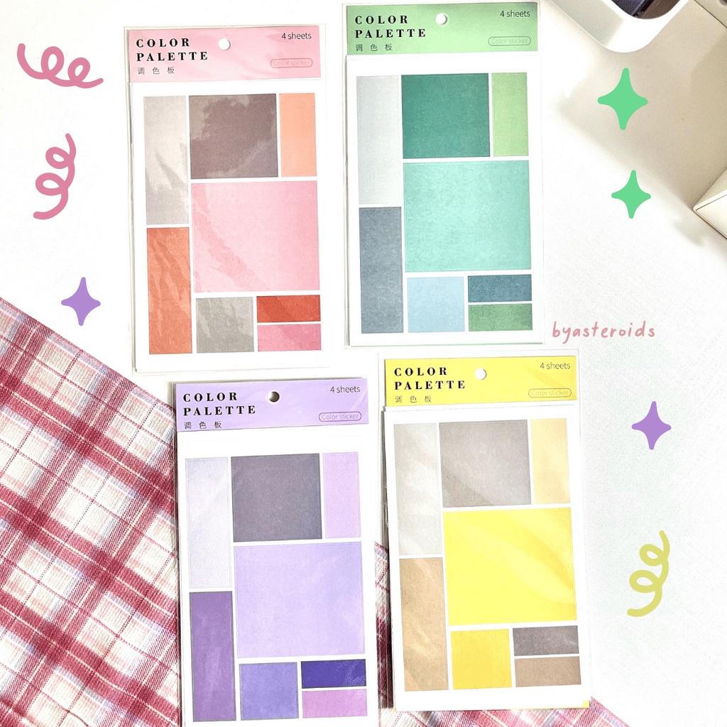 Jual Color Palette Sticker Set Binder Journal Planner Scrapbook ...