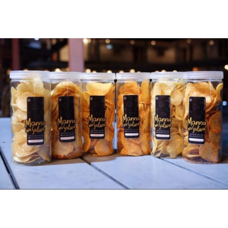 Jual Potato Chips Manna wa Salwa | keripik kentang premium | toples ...
