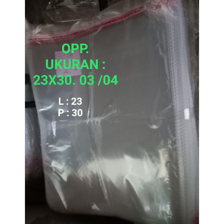 Jual ( Cod ) Plastik Opp Ukuran 23X30. 03/04 Pon (500Lembar) | Shopee ...