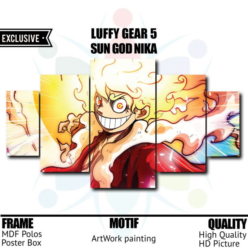 Jual Mokun Custom One Piece Luffy Gear 5 Sun God Nika Hiasan Dinding ...