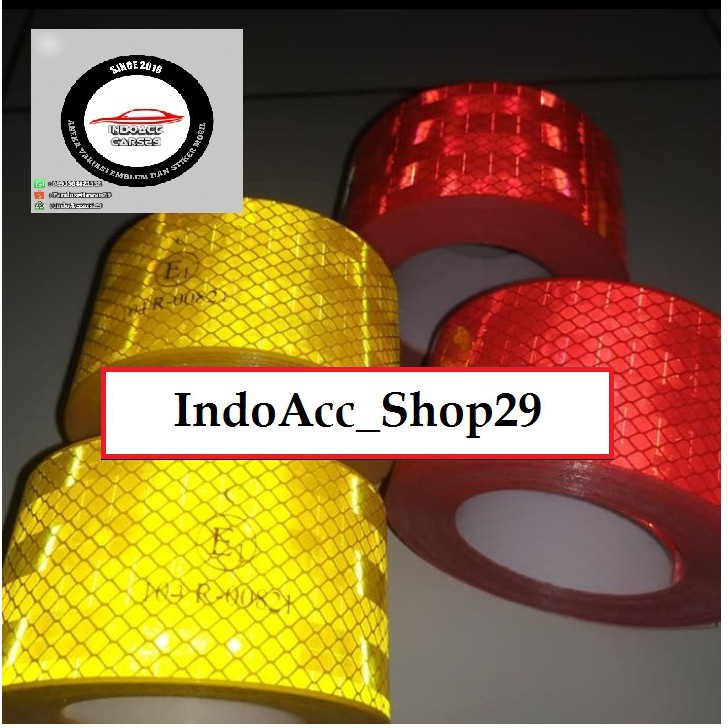 Jual Stiker reflektor 1Meter x5CM ECE 104R UJI KIR sticker reflektif ...