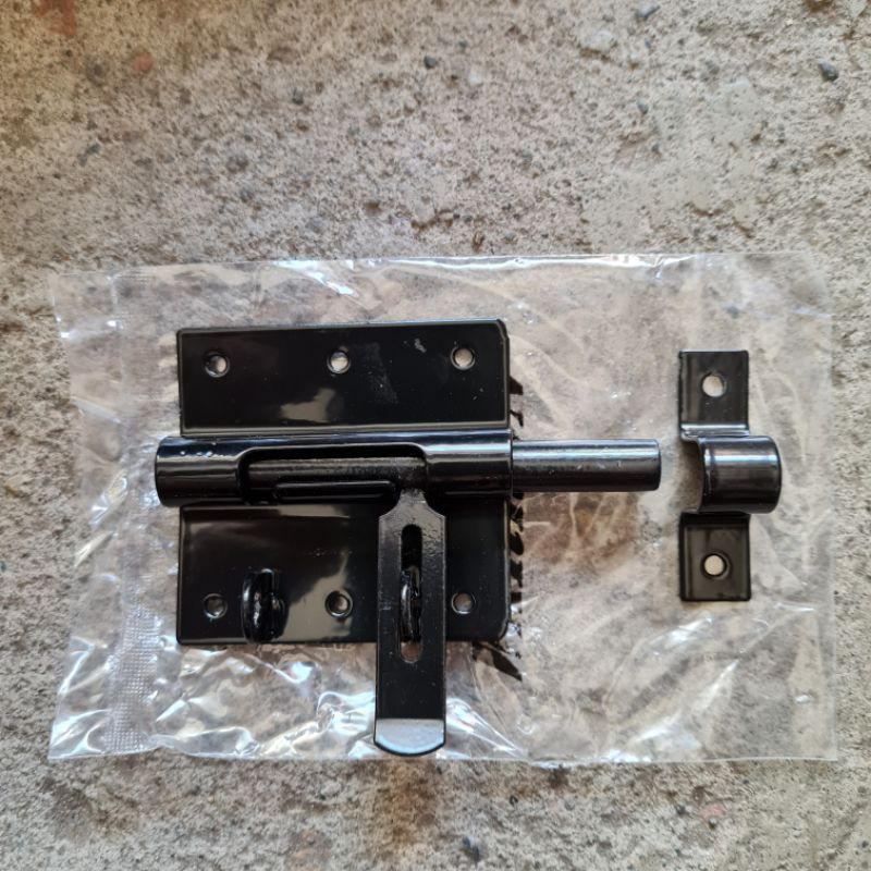 Jual GRENDEL PINTU OVERVAL KUNCI HITAM TEBAL MODEL EURO 2.5 INCHI ...