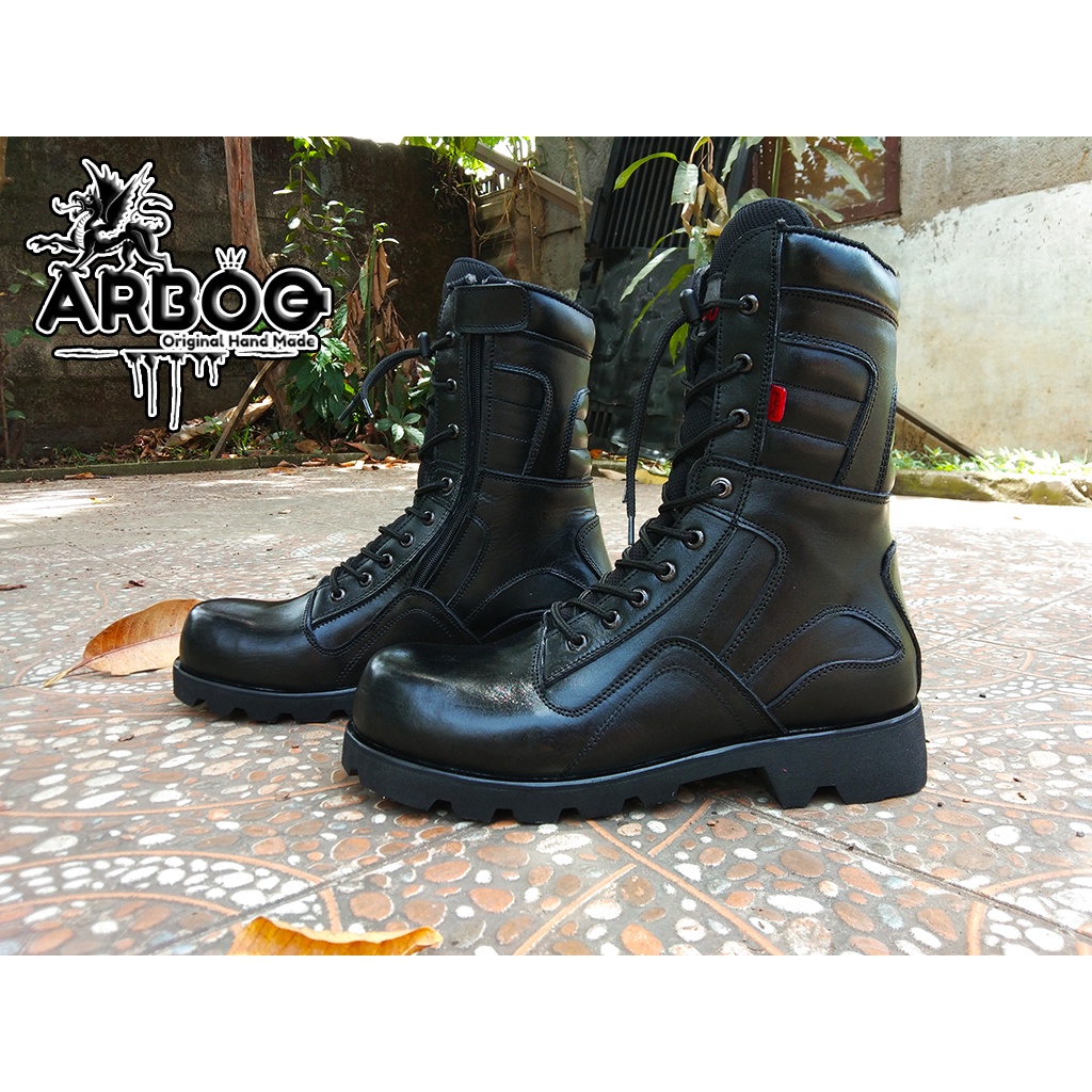 Jual sepatu PDL laras bahan kulit sapi asli safety ujung besi out sol ...