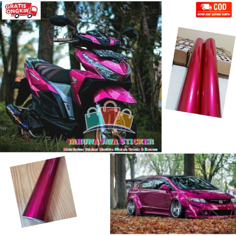 Jual Stiker skotlet pink magenta scotlite motor pink magenta metalik ...