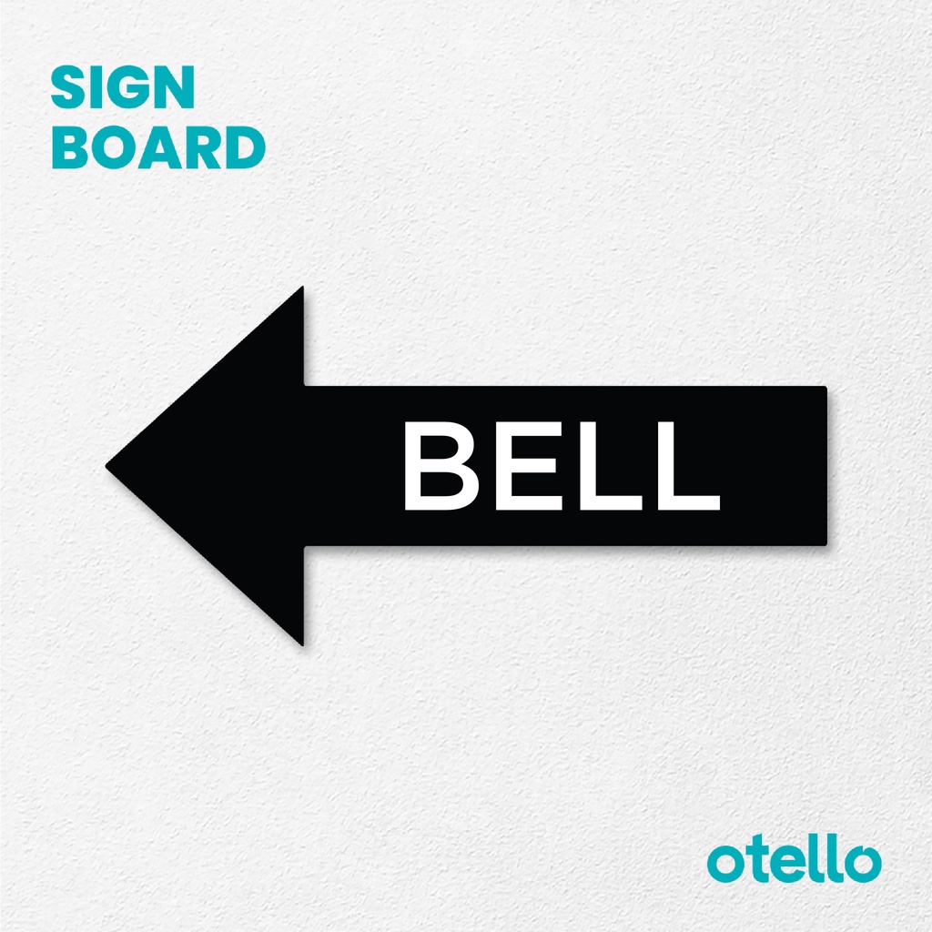 Jual Otello - Sign Bell Acrylic Panah Tanda Arah Papan Sign Board ...