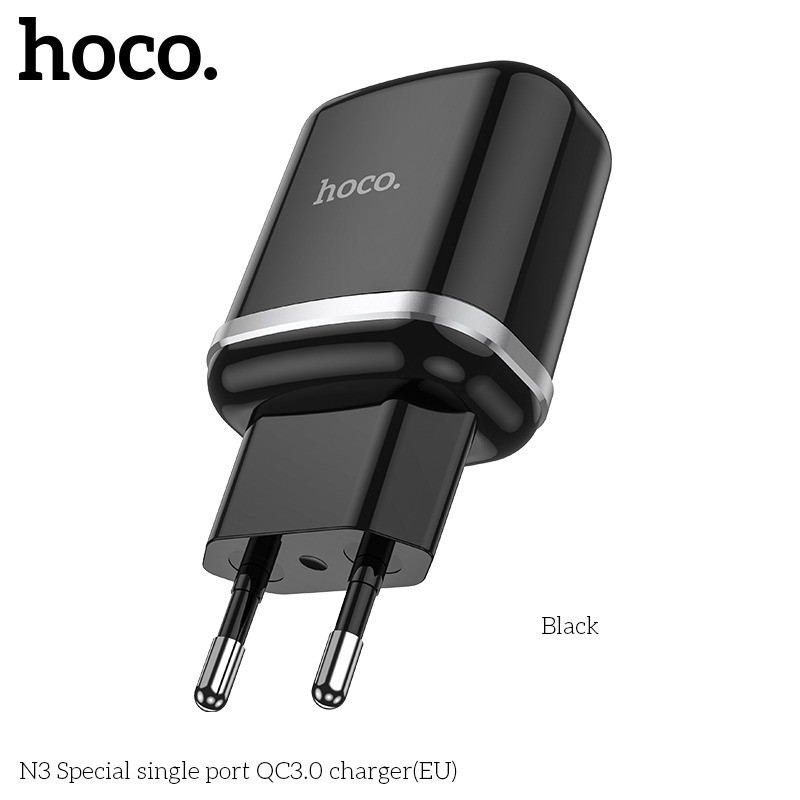 Jual Hoco N3 Special Port Singel Port QC3.0 Charger (EU) | Shopee Indonesia