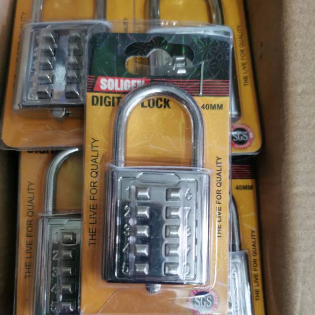 Jual Gembok angka / gembok pasword / digital lock 10 digit | Shopee ...