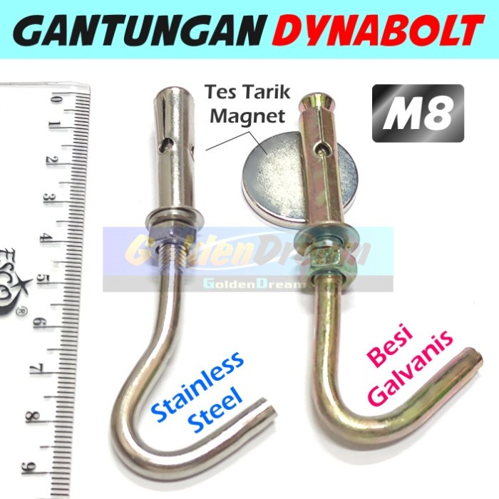 Jual Hook Dynabolt Serbaguna Kait Gantungan Kuat Stainless Galvanis ...