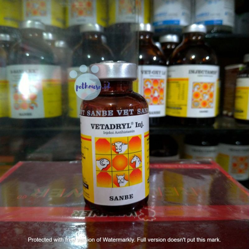 Jual VETADRYL 100ml obat antihistamin anti alergi /pilek/ bersin dan ...
