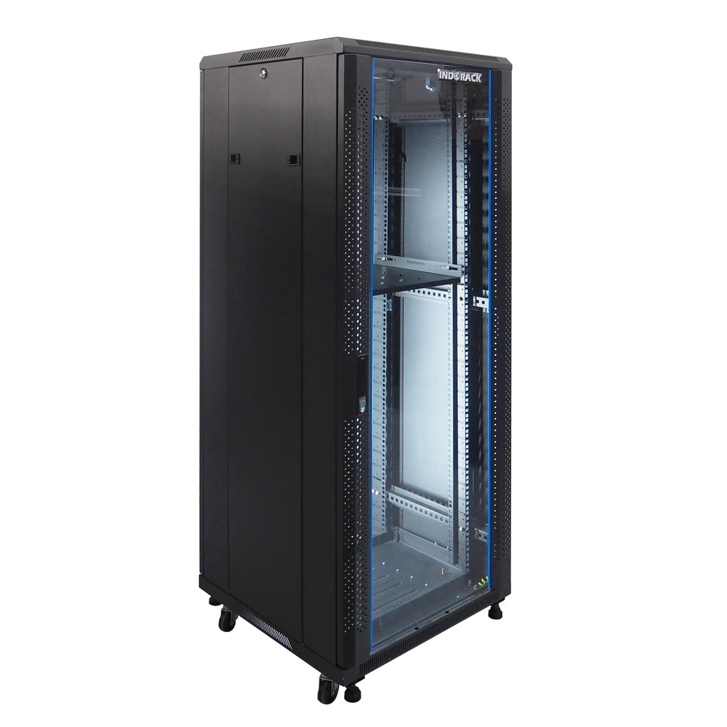 Jual INDORACK IR6027G CLOSE RACK 27U DEPTH 600MM GLASS DOOR - RACK ...