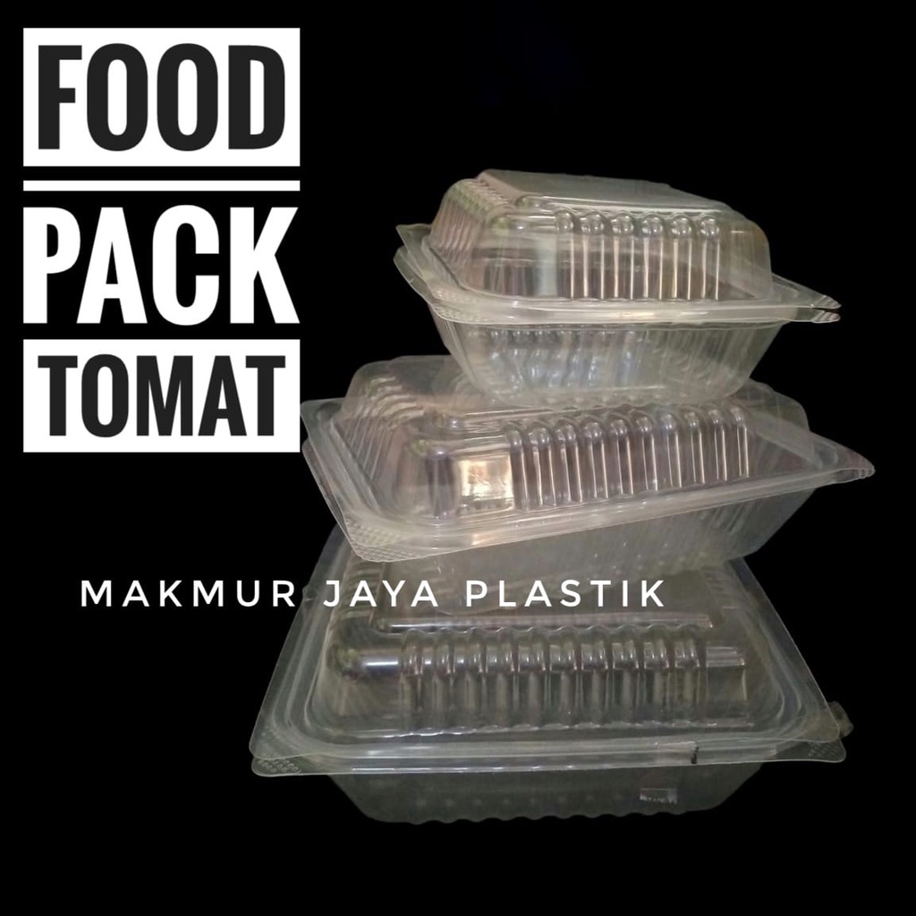 Jual FOOD PACK TOMAT MEDIUM / KOTAK MAKAN PLASTIK TEBAL UKURAN SEDANG ...