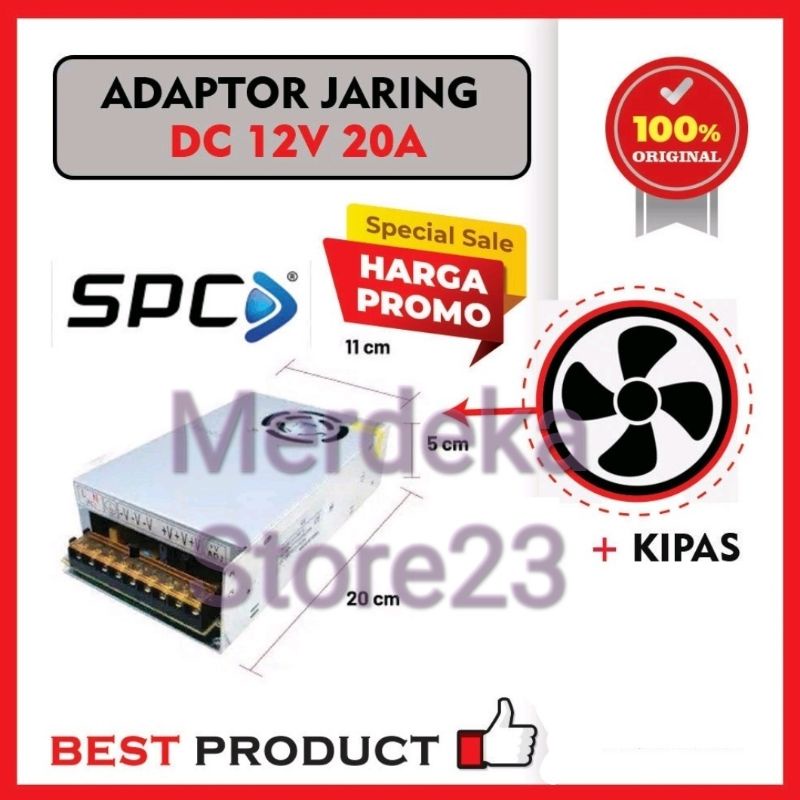 Jual Power Supply SPC SN-120 CCTV 12V 20A ~ Adaptor Jaring SPC 12v 20a | Shopee Indonesia