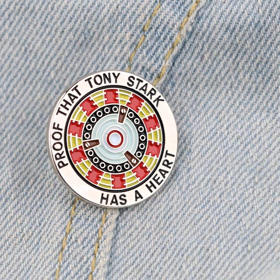 Jual Bros Pin Enamel Proof that Tony Stark has a Heart Avengers Endgame ...