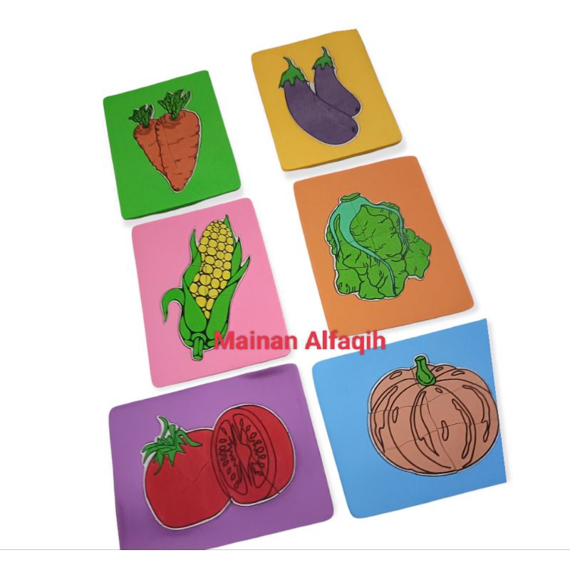 Jual MAINAN EDUKASI ANAK / APE TK PAUD / PUZZLE SAYUR 6 PCS /PUZZLE ...