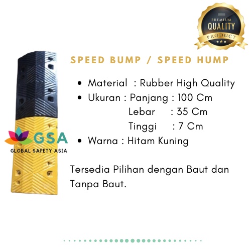 Jual Speed Bump karet rubber 1M / polisi tidur / speedbump / speed hump ...