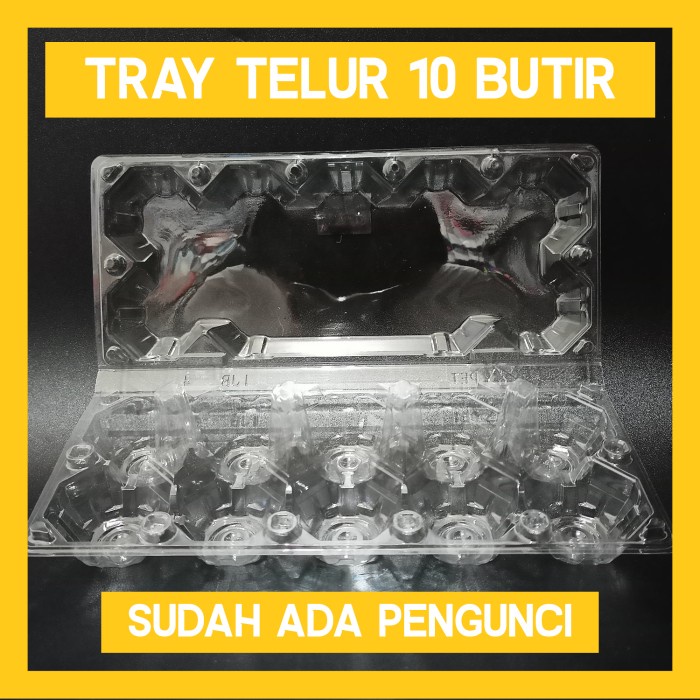 Jual MIKA TELUR / TRAY TELUR 10 BUTIR SUDAH ADA PENGUNCI ISI 10 PACK ...