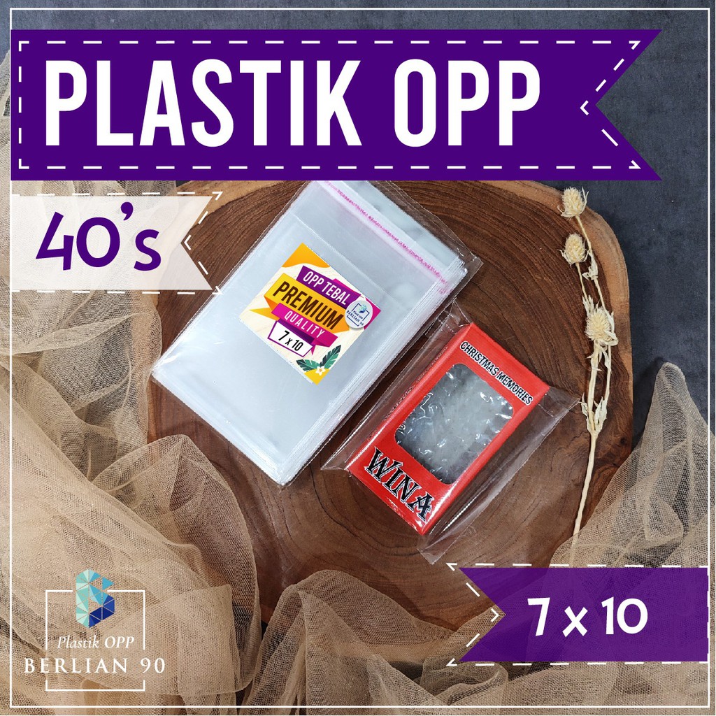 Jual PLASTIK OPP TEBAL 7 x 10 cm 40's Micron Premium isi 100 pcs ...