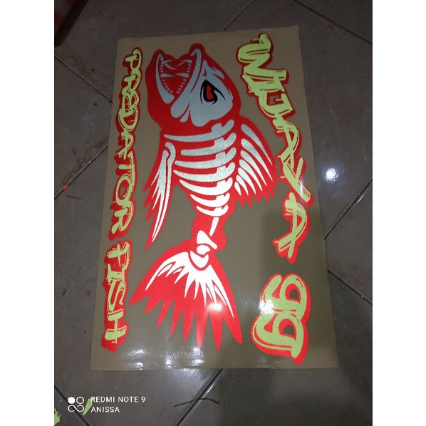 Jual stiker cutting variasi gambar ikan predator bisa rubah warna jpt ...