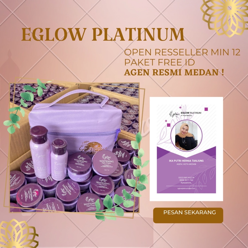 Jual Eglow platinum bisa ecer/acne/whitening/Serum DNA SALMON EGLOW ...