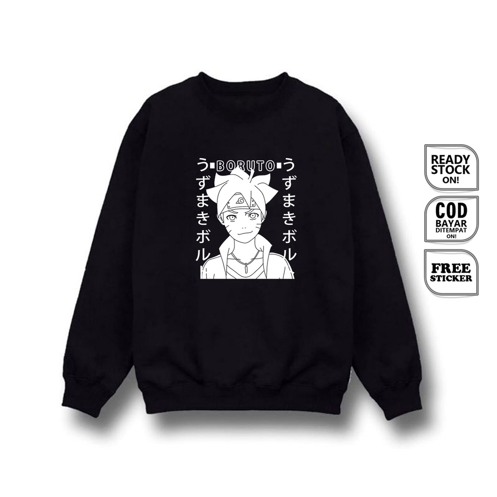 Jual SWEATER ANIME MANGA BORUTO UZUMAKI NARUTO HYUGA SASUKE BAJU JEPANG ...