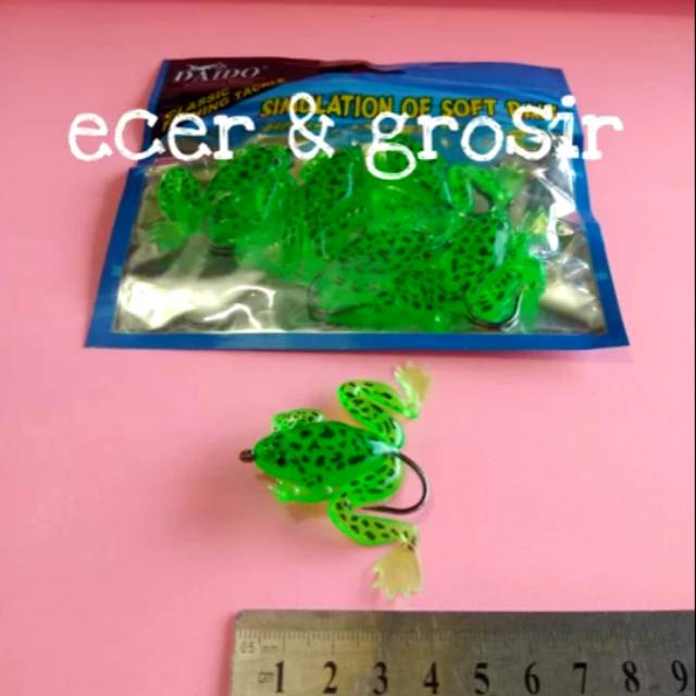 Jual Umpan kodok / kodok karet / softlure kodok daido 4cm ( per bks isi ...