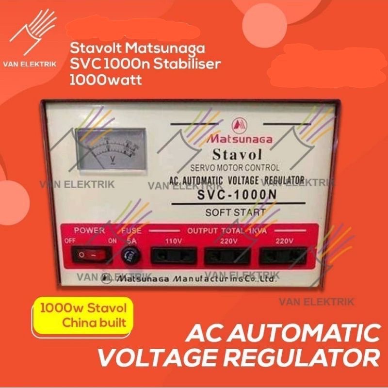 Jual Stavolt Matsunaga SVC 1000n Stabilizer 1000watt | Shopee Indonesia