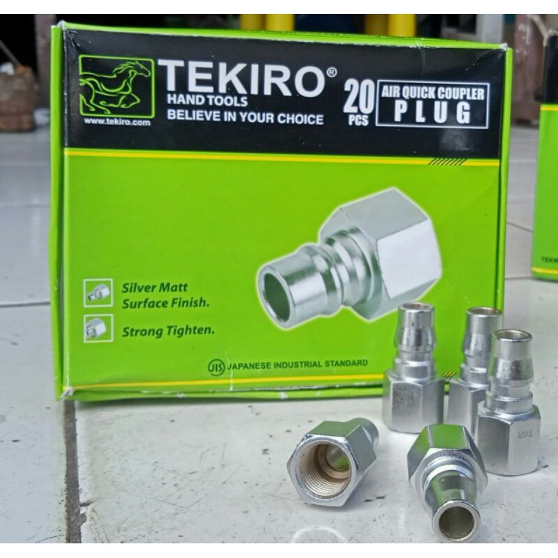Jual Nepel Sambungan Selang Angin PF20 / Quick Coupler Plug (20 PF ) TEKIRO | Shopee Indonesia